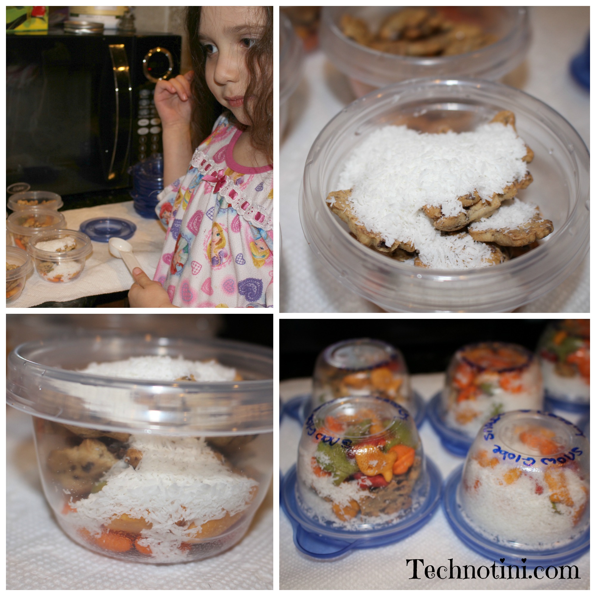 Super Easy Snow Globe Snack Cups